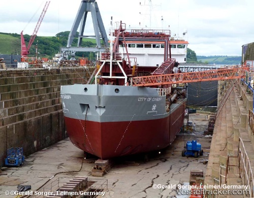 City Of Cardiff - Dredger, IMO 9141754, MMSI 232002807, Callsign MWBY8 ...